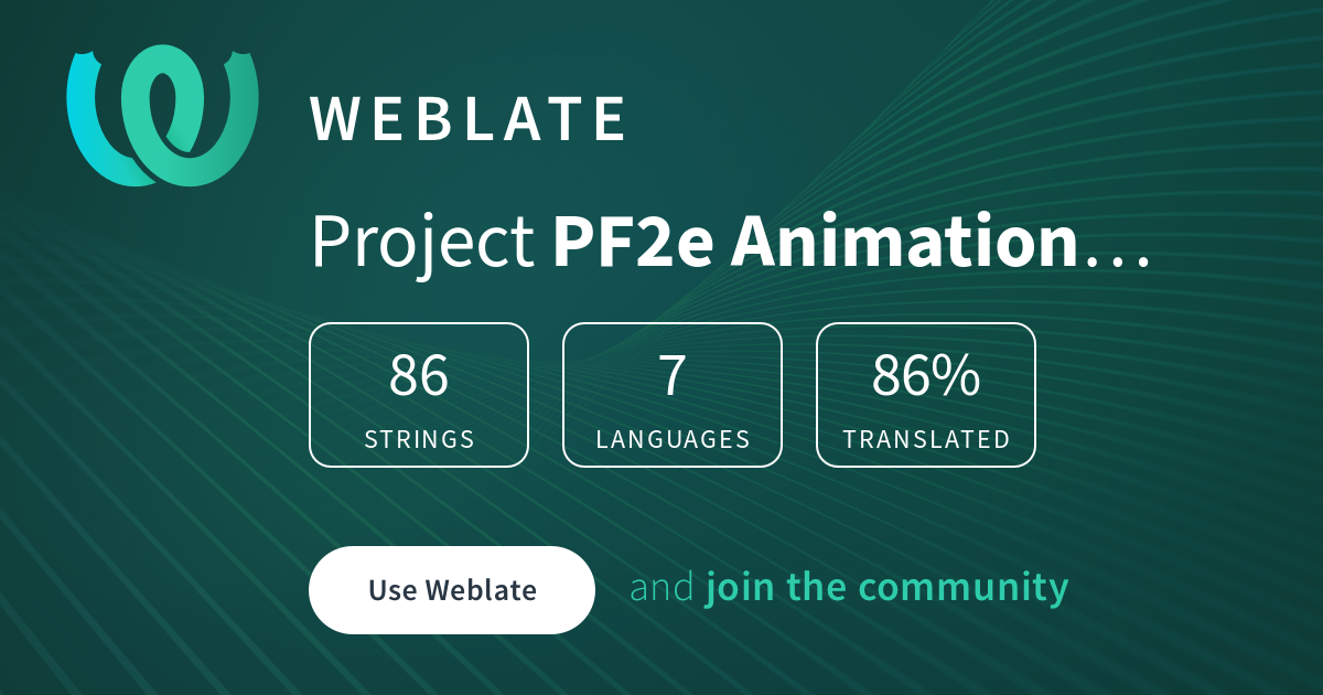 PF2e Animation Macros @ Foundry Hub - Weblate